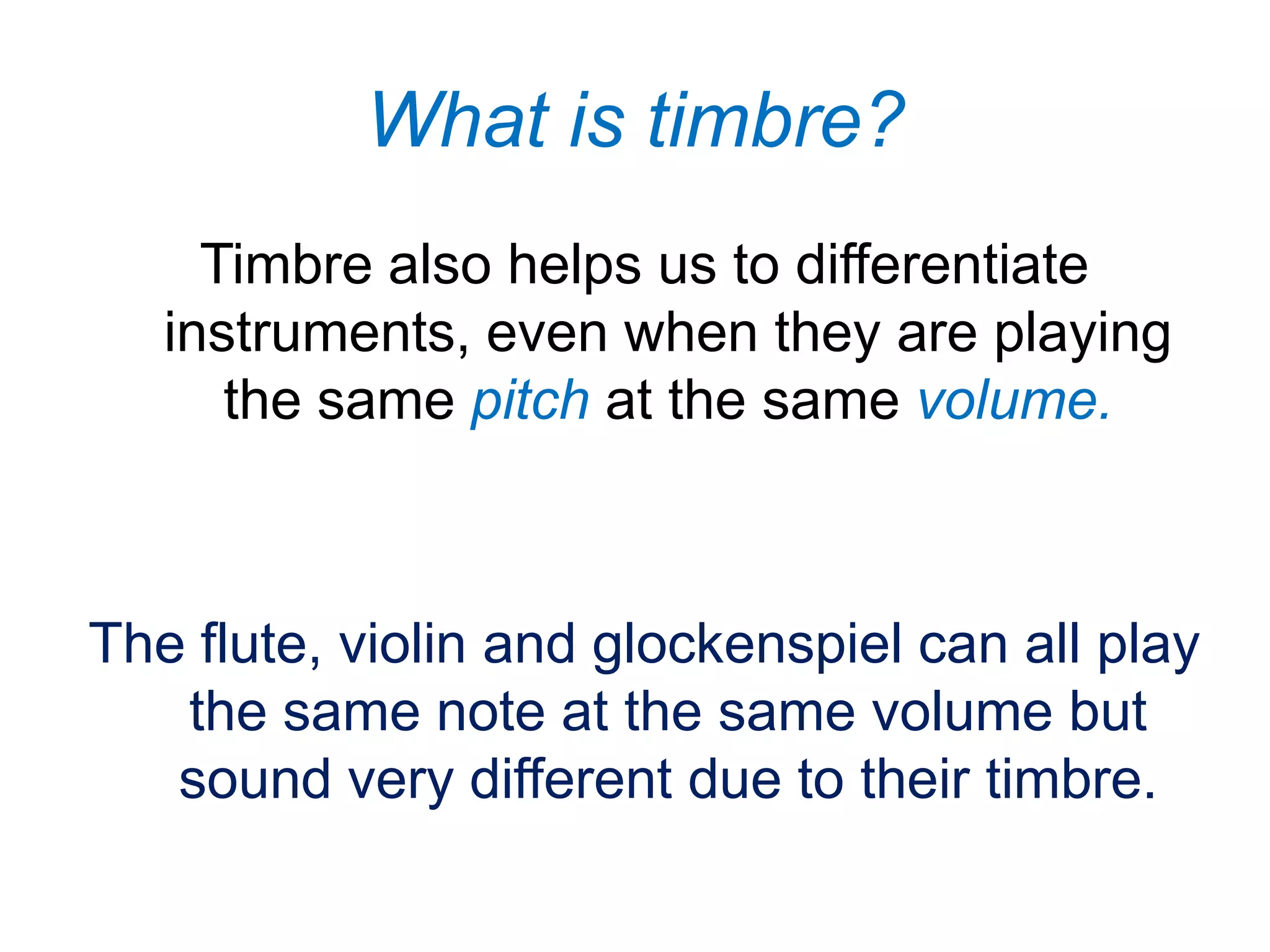 Week 1 assignment - Timbre | PPSX