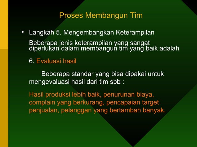 Tim building (membangun tim) | PPT