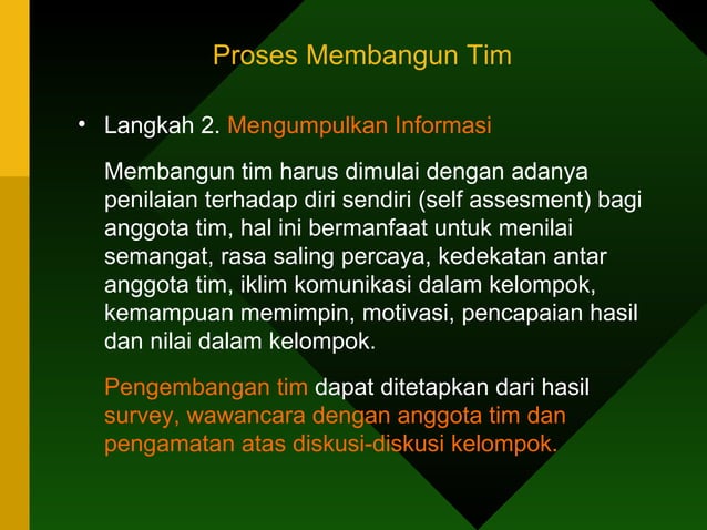 Tim building (membangun tim) | PPT