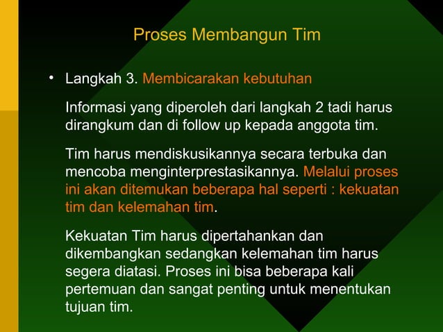 Tim building (membangun tim) | PPT