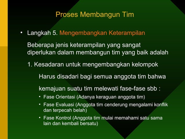 Tim building (membangun tim) | PPT