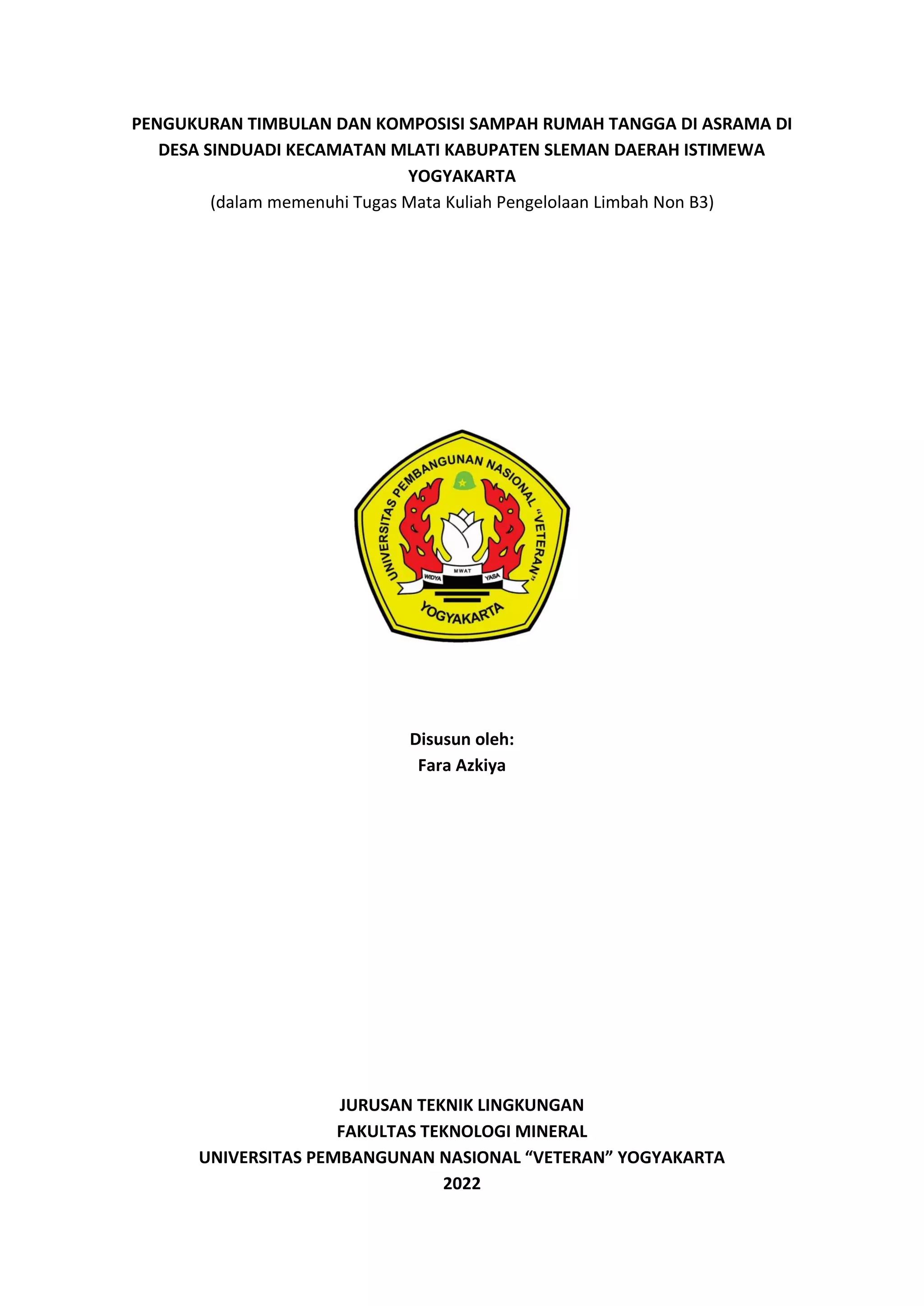 LAPORAN TIMBULAN SAMPAH | PDF