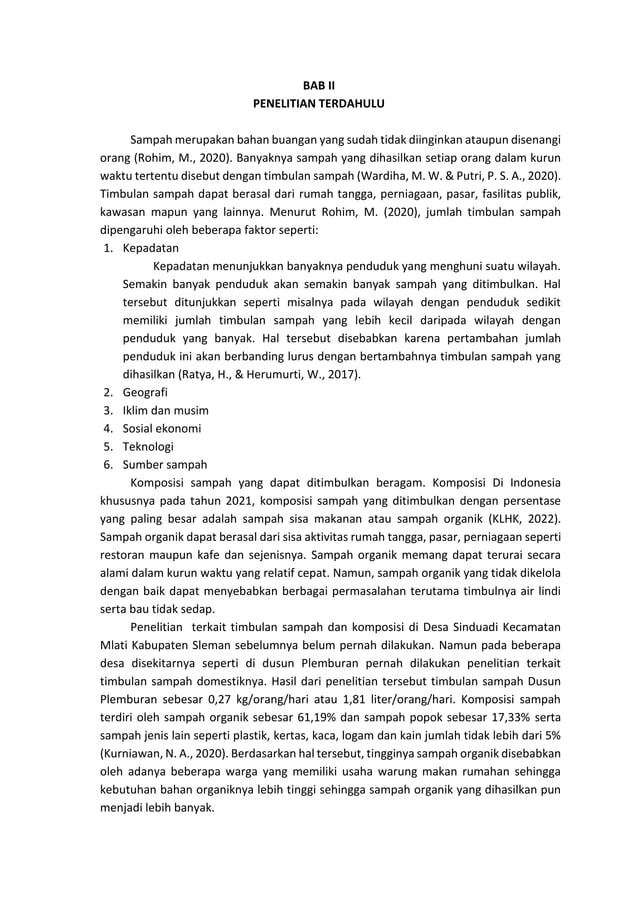 LAPORAN TIMBULAN SAMPAH | PDF