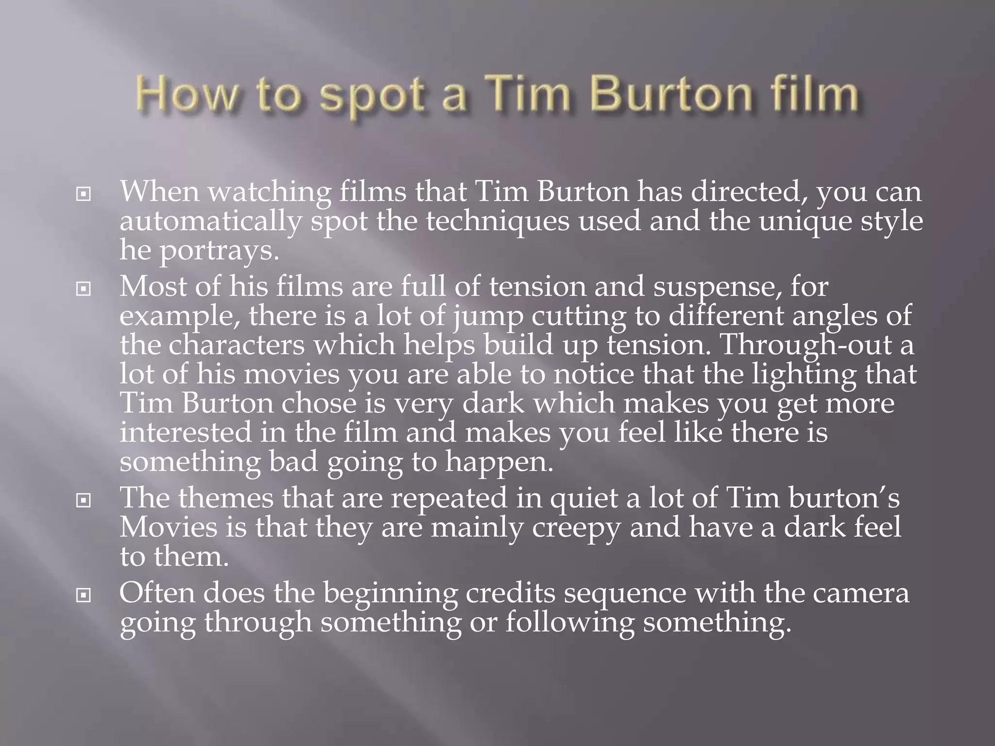 Tim burton auteur theory | PPTX