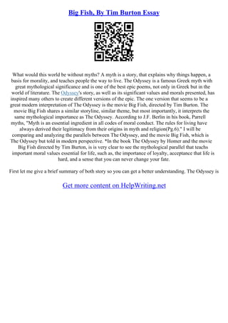 Tim Burton Essay | PDF