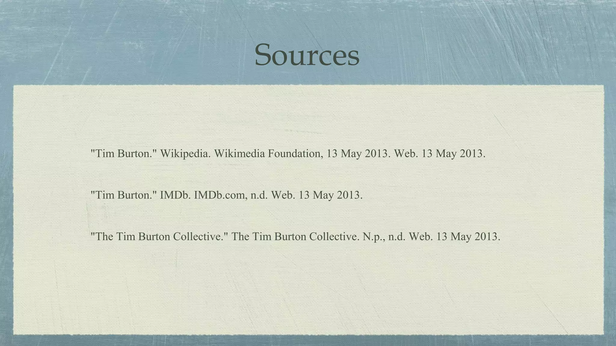 Tim burton presentation | PPT