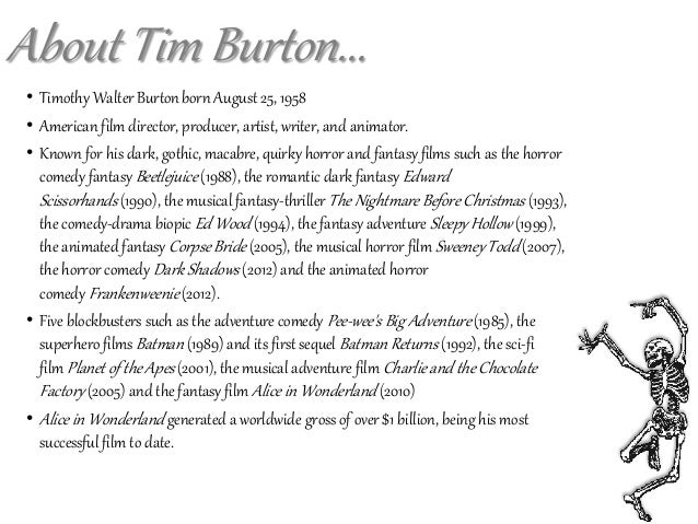 Tim burton Research Presentation