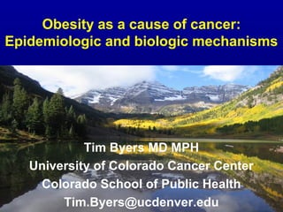 Tim Byers Presentations International Congress on Obesity | PPT