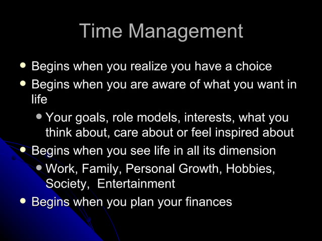 Basic Time Management | PPT