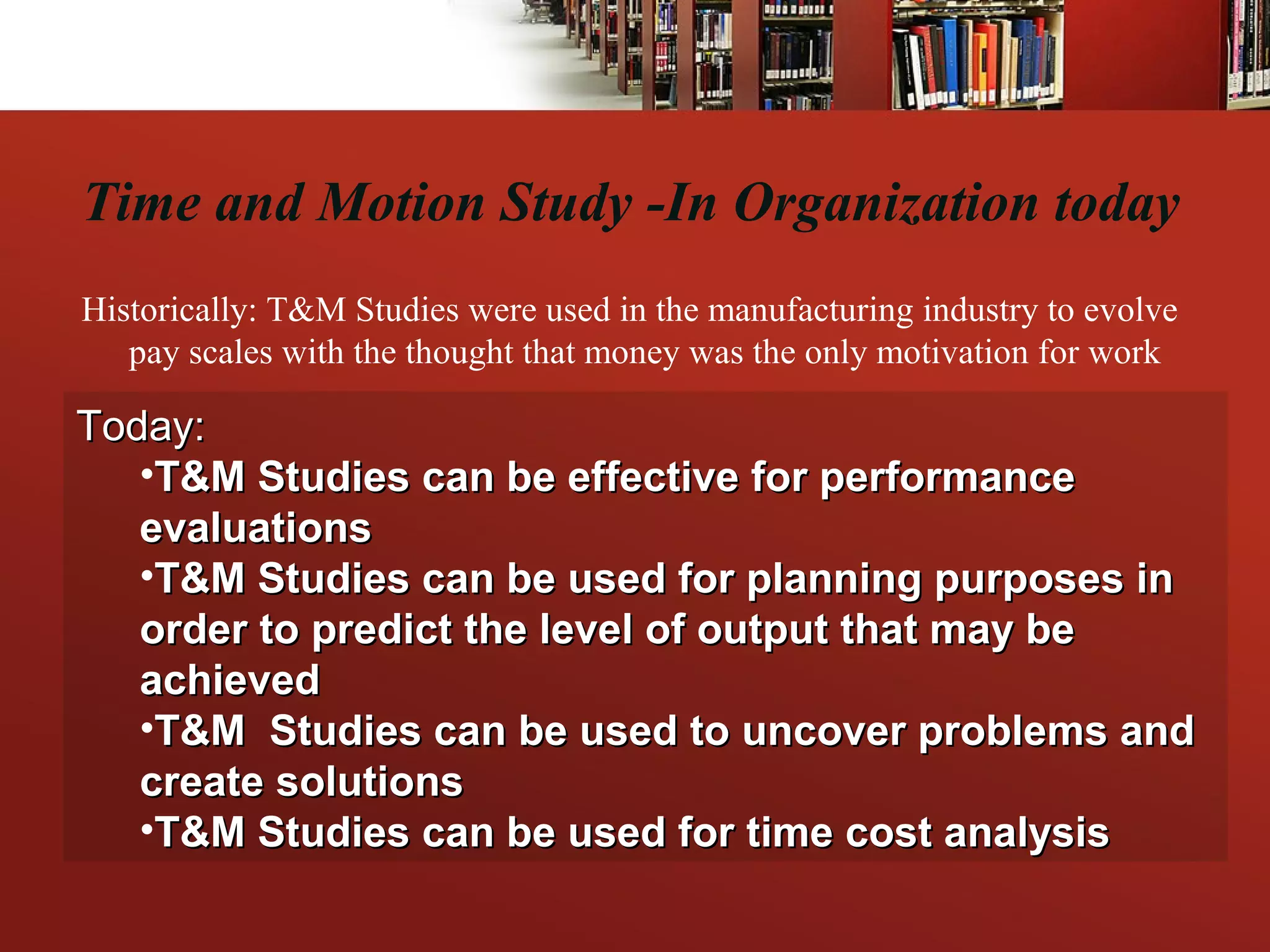 Time and motion study | PPT