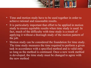 Time and motion study | PPT