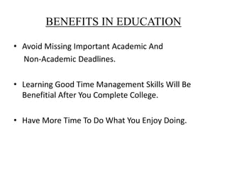 Time management best ppt for school and colleges | PPTX