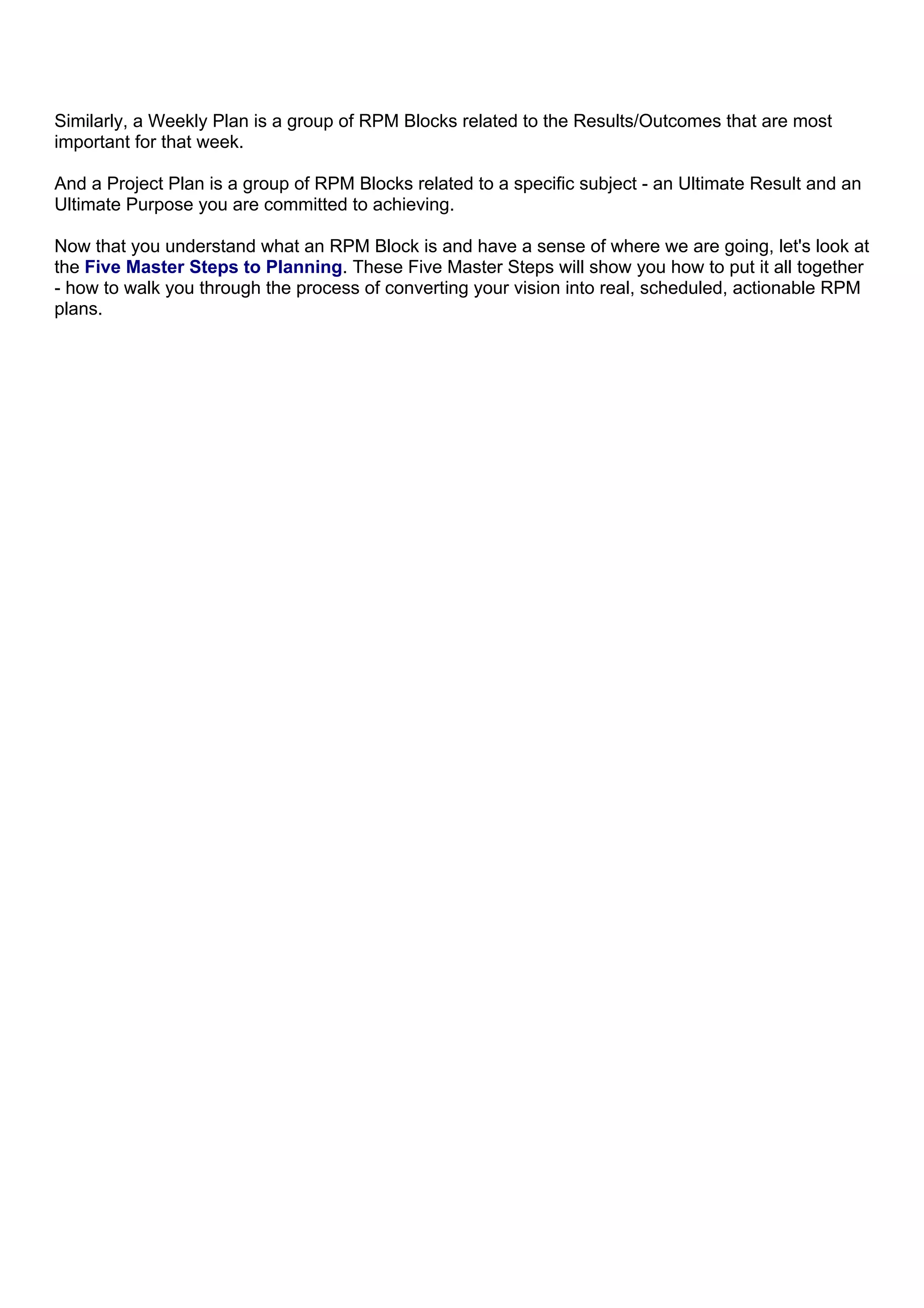 Time management Anthony robbins - rapid planning method | PDF ...