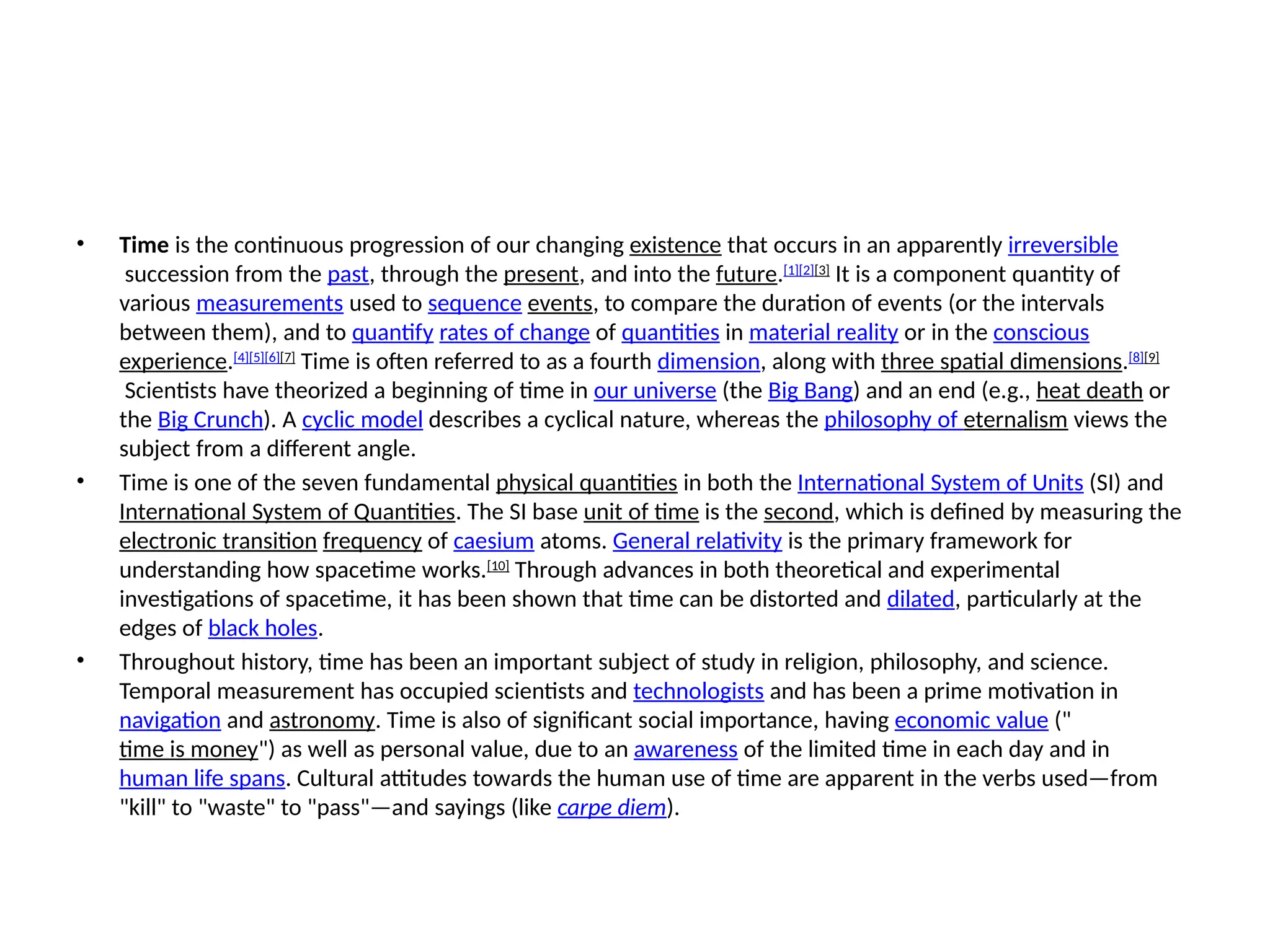 In physics, time is a fundamental concept to define other quantities. | PPT