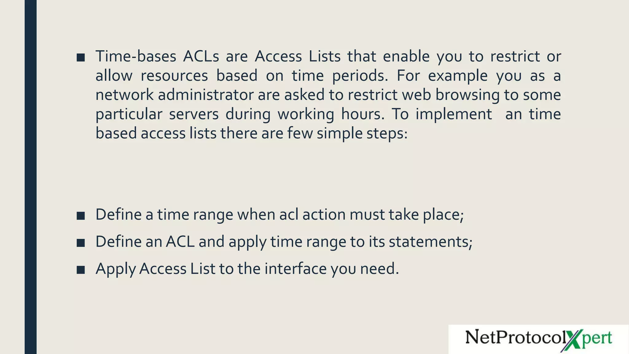 Time Based ACL | PPT