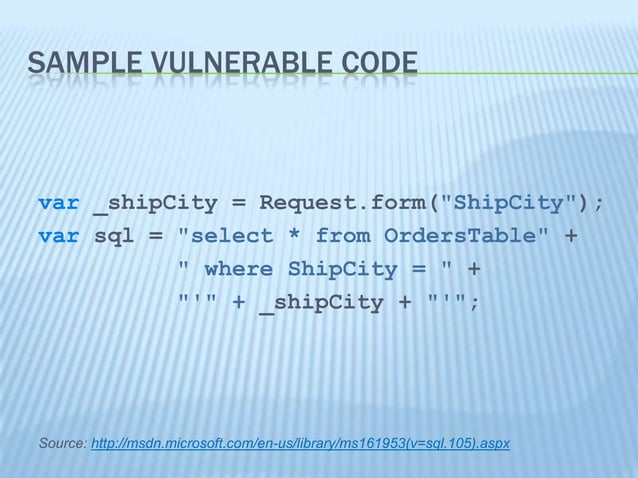 Time-Based Blind SQL Injection | PPT