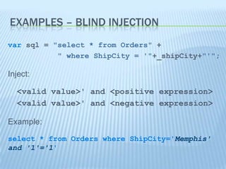 Time-Based Blind SQL Injection | PPTX