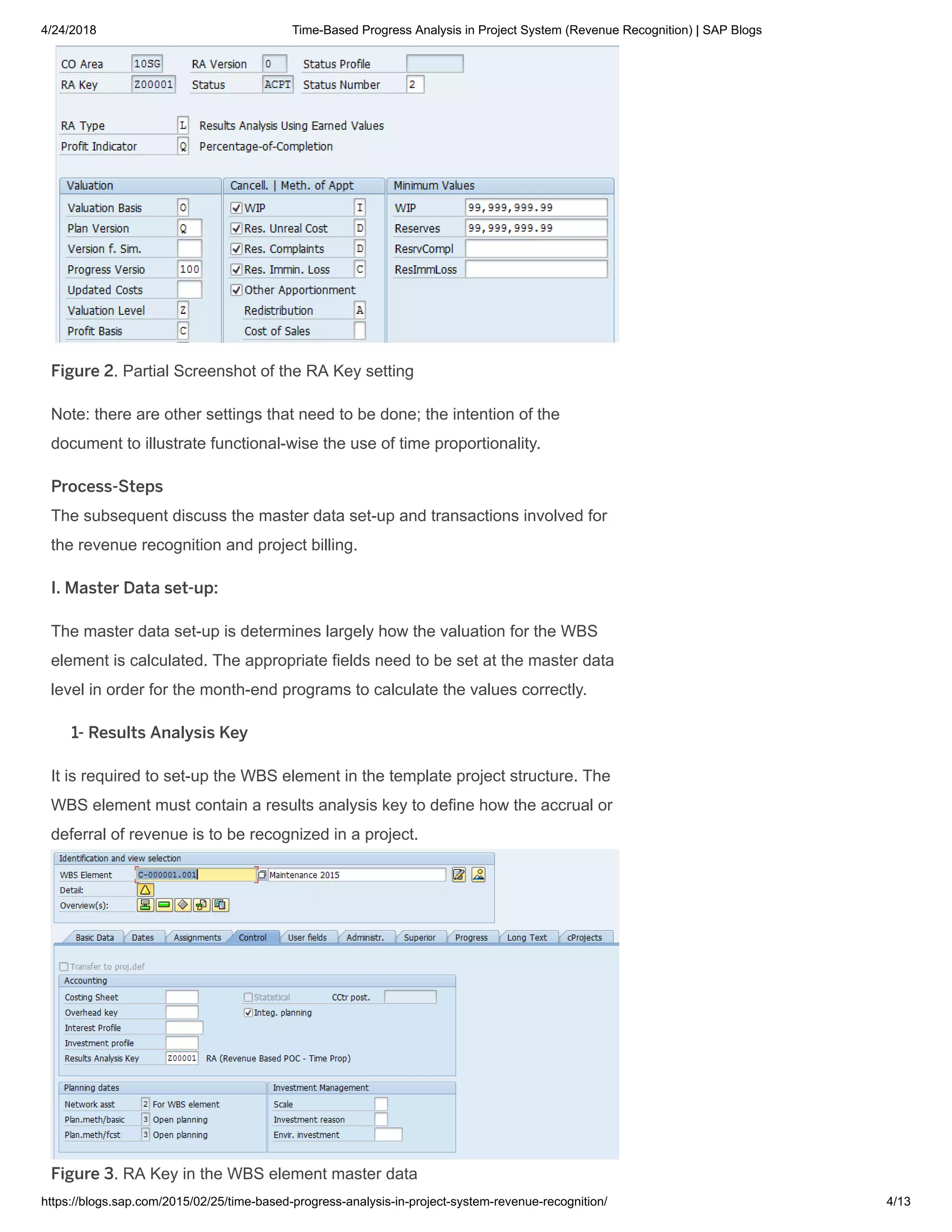 Time based progress analysis in project system (revenue recognition ...