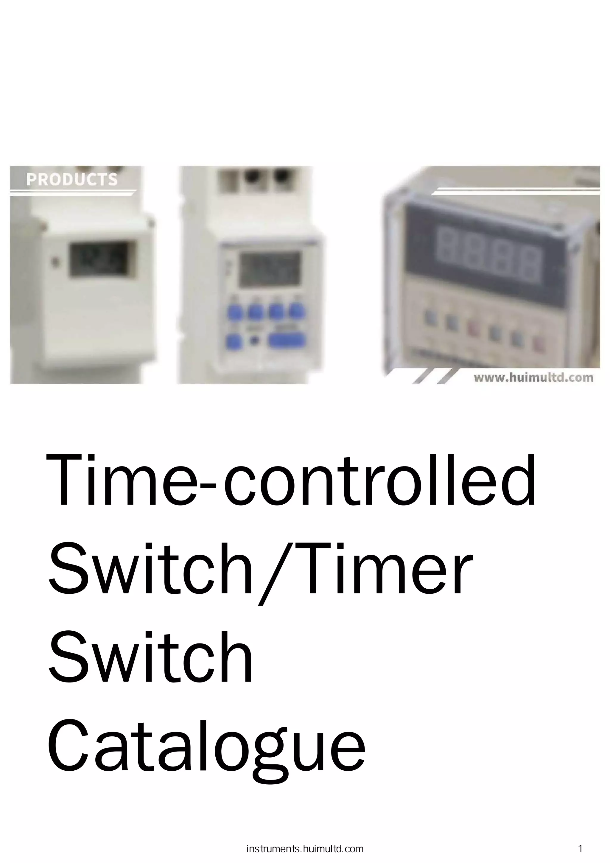 Time controlled switch catalogue - huimu instrumrnts v1.0 compressed | PDF