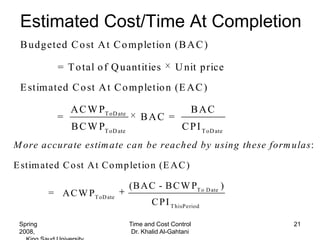 Time cost-control | PPSX