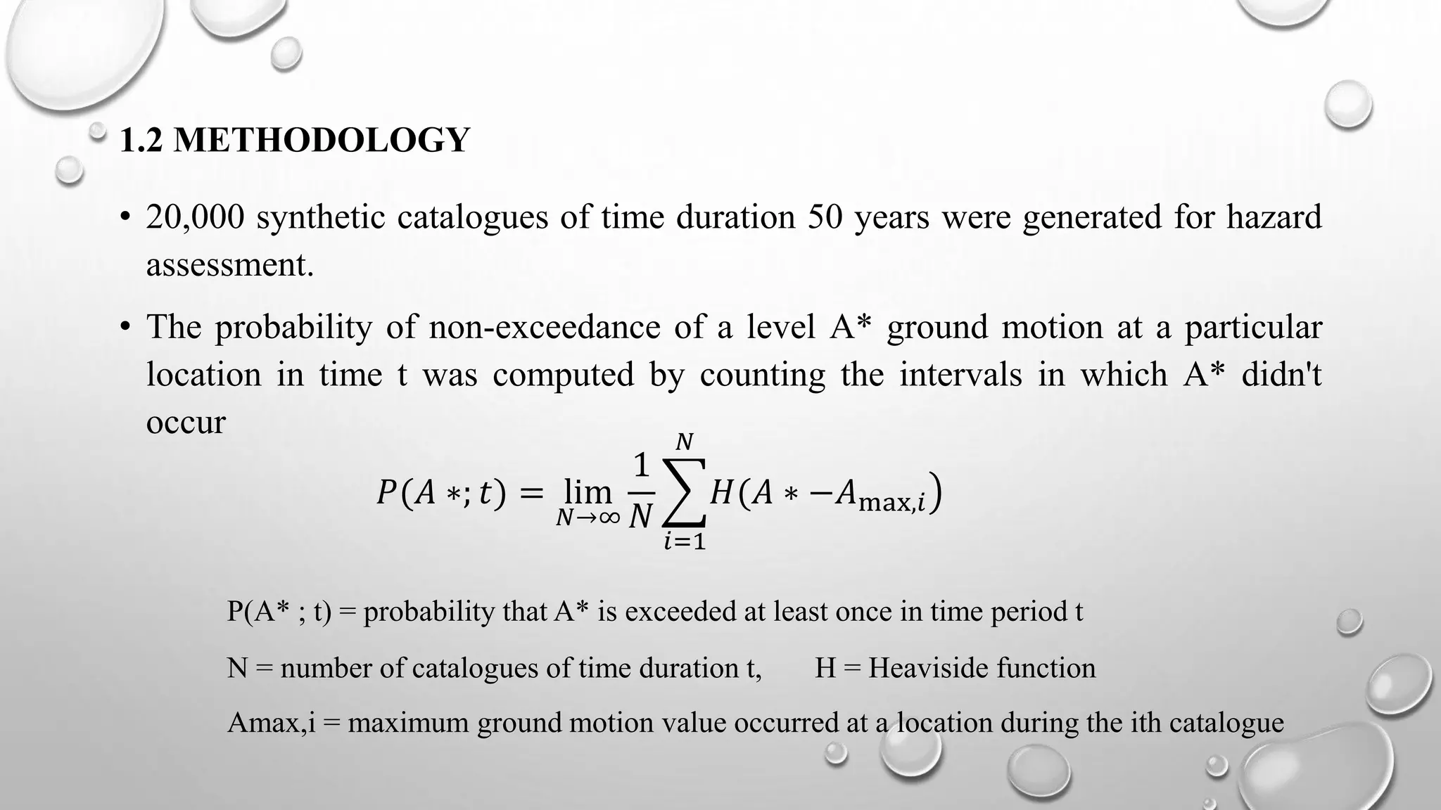 Time dependent probabilistic seismic hazard assessment | PPTX