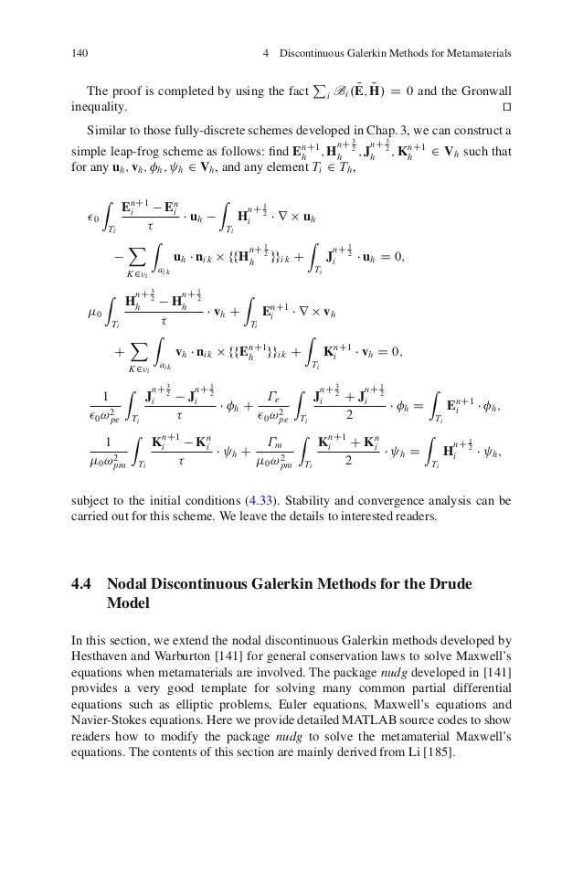 Time Domain Finite Element Methods For Maxwell S Equations In Metamat…