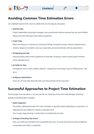 Time Estimation: Expert Tips & Proven Project Techniques | PDF