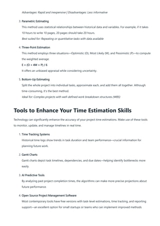 Time Estimation: Expert Tips & Proven Project Techniques | PDF