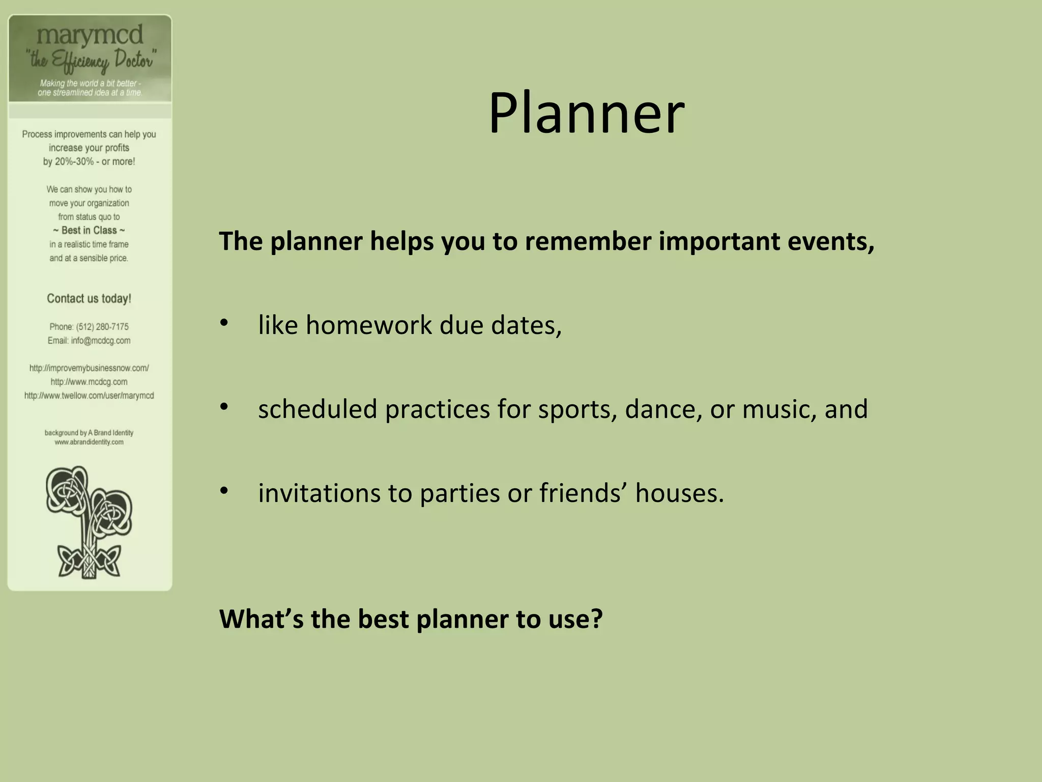 Time Management for Kids | PPT