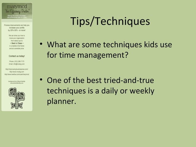 Time Management for Kids | PPT | Free Download