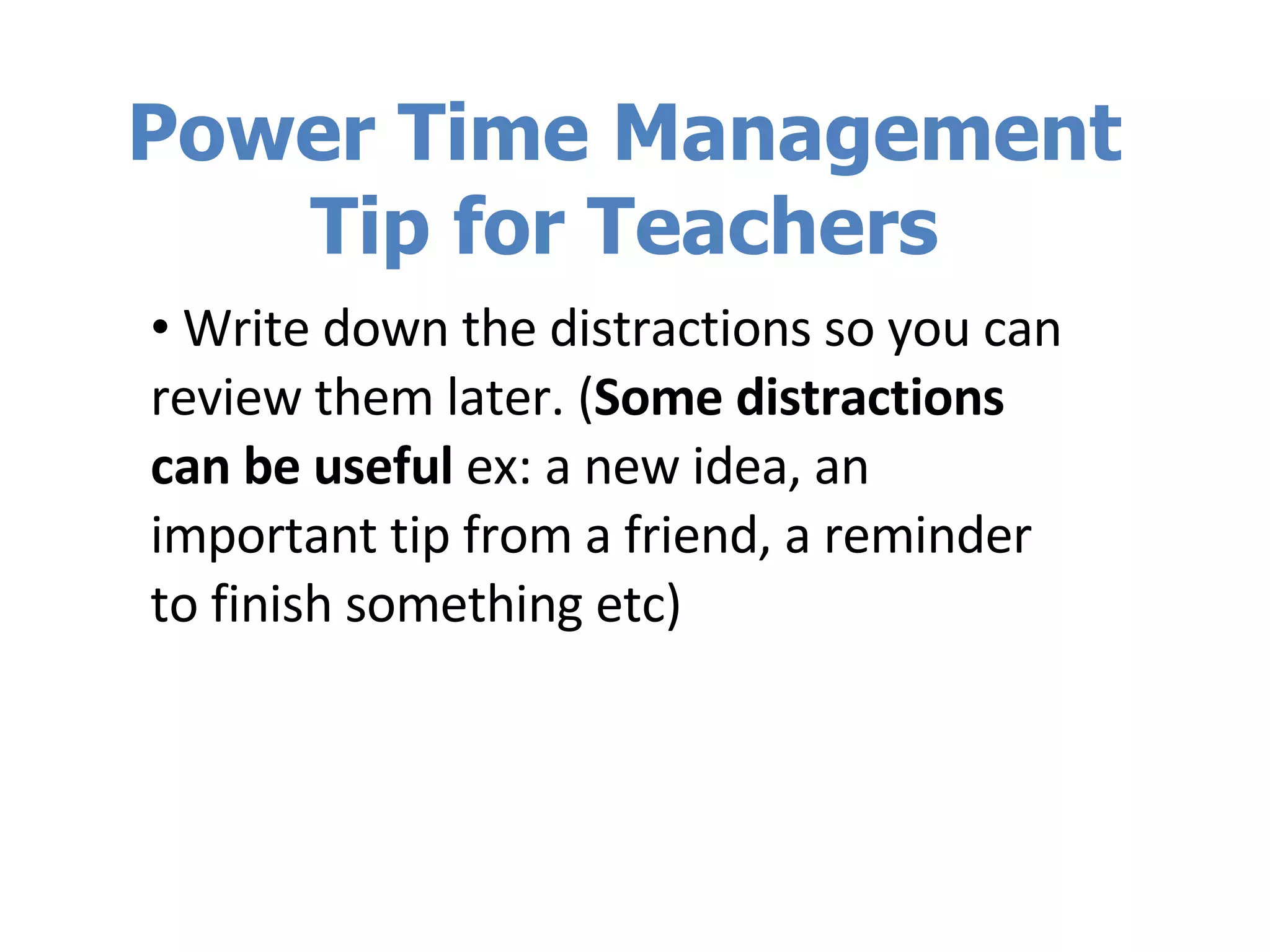 Time Management For Teachers | PPT