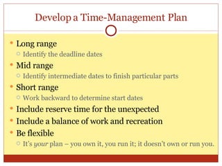Time Management Fys Spring 2008 | PPT