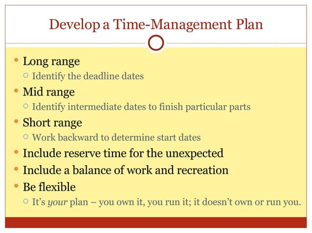 Time Management Fys Spring 2008 | PPT