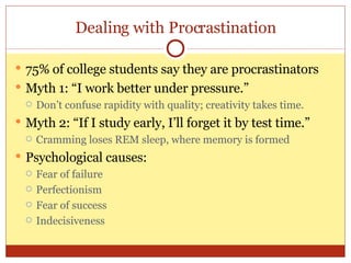 Time Management Fys Spring 2008 | PPT