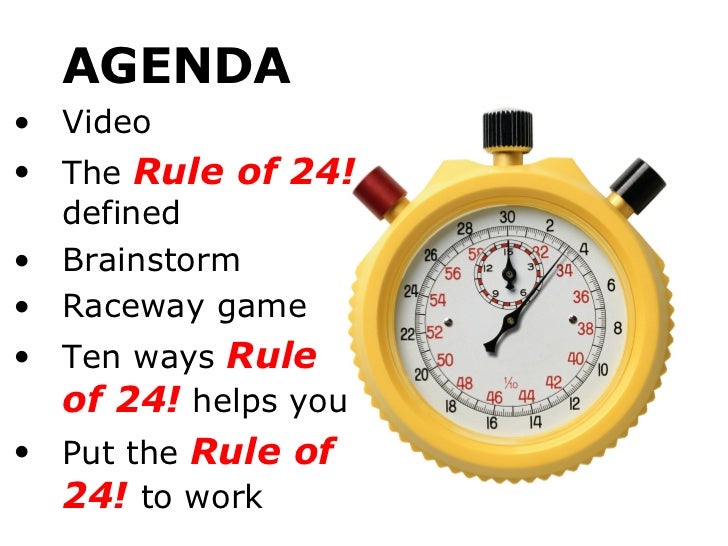 Time Management: The Rule of 24