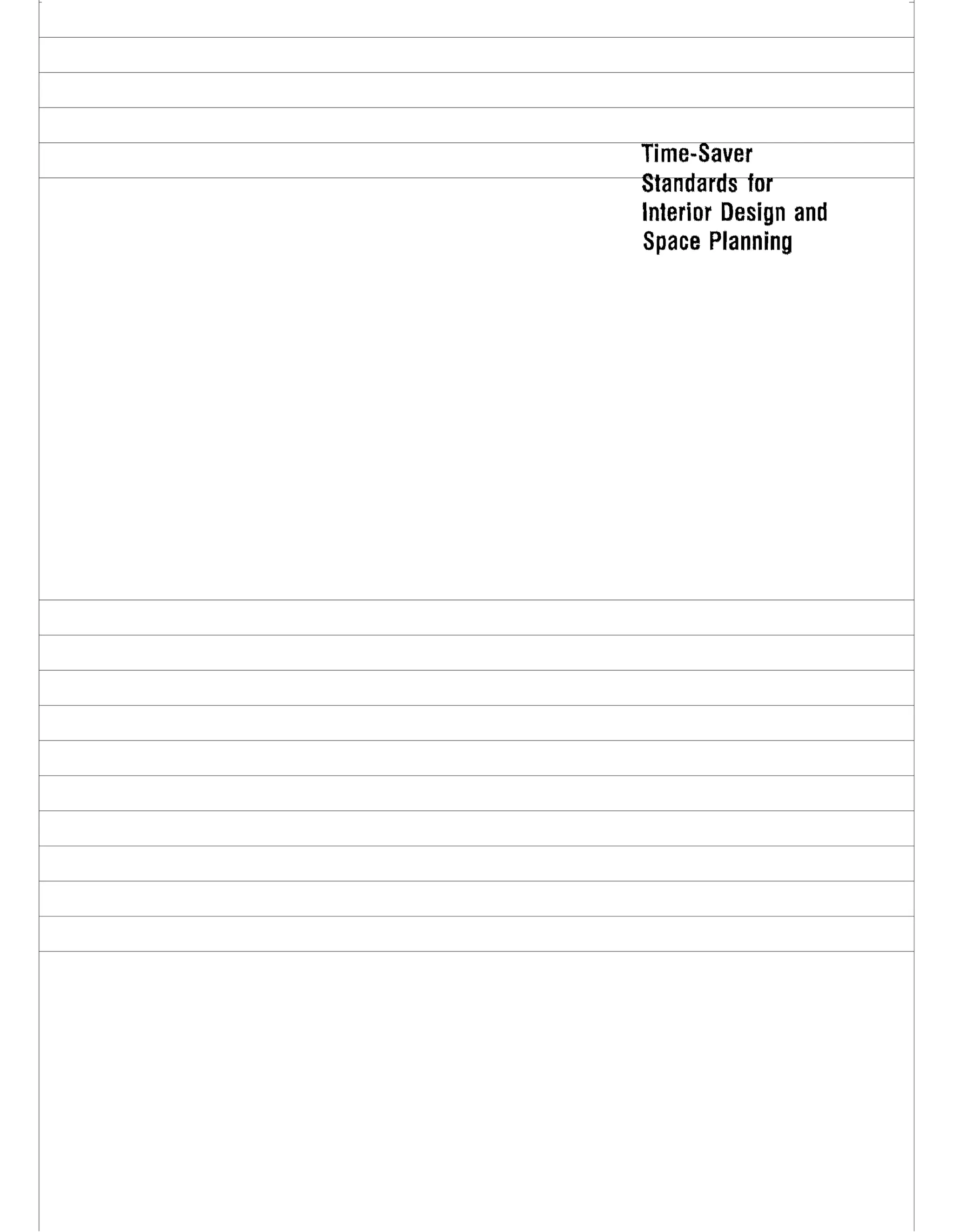 Time saver standards for interior design and space planning | PDF