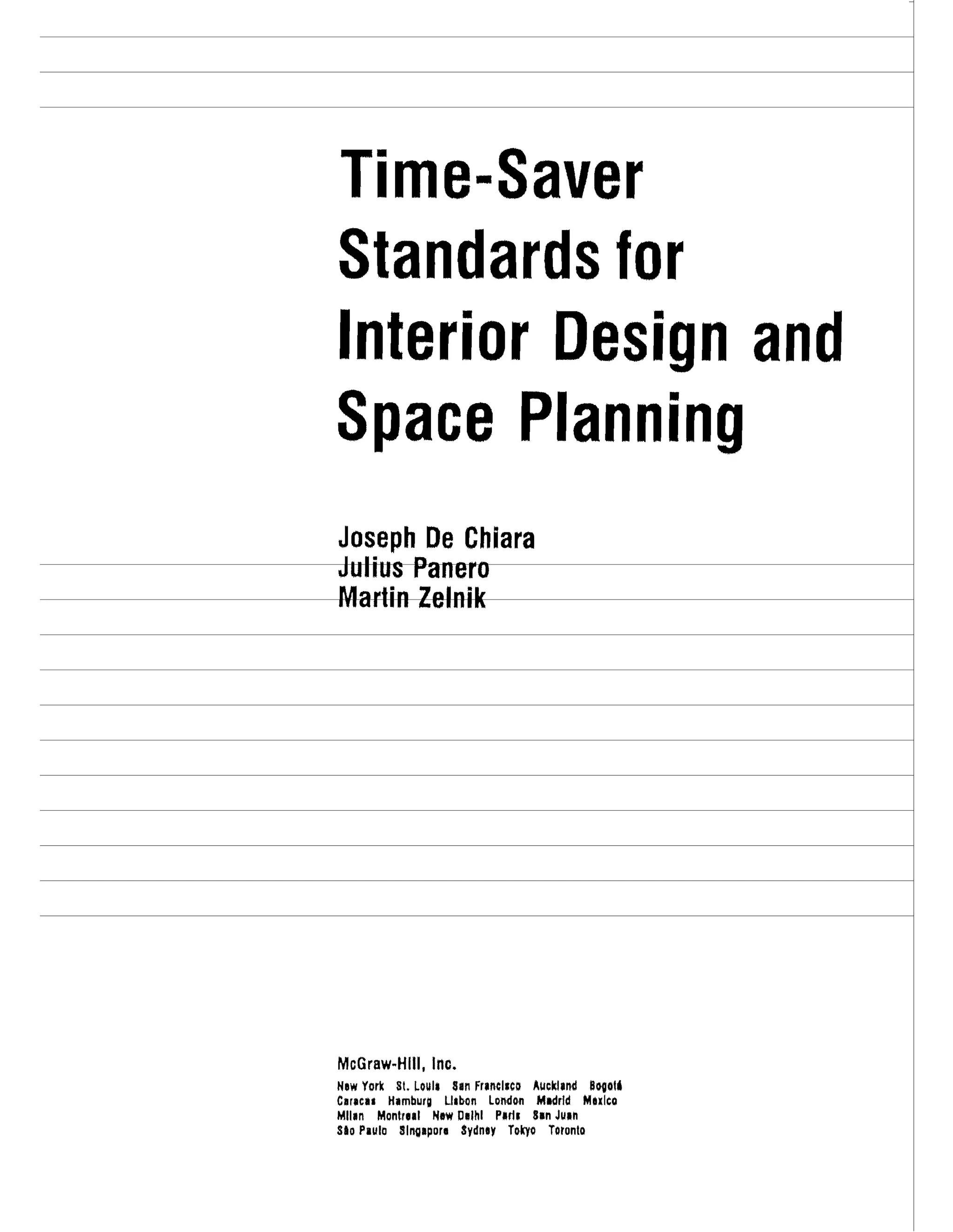 Time saver standards for interior design and space planning | PDF