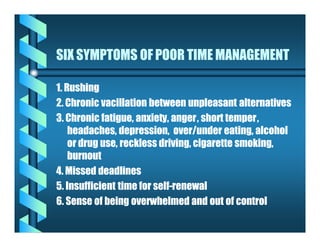 Time/Self-management | PDF | Sleep Disorders | Diseases and Conditions