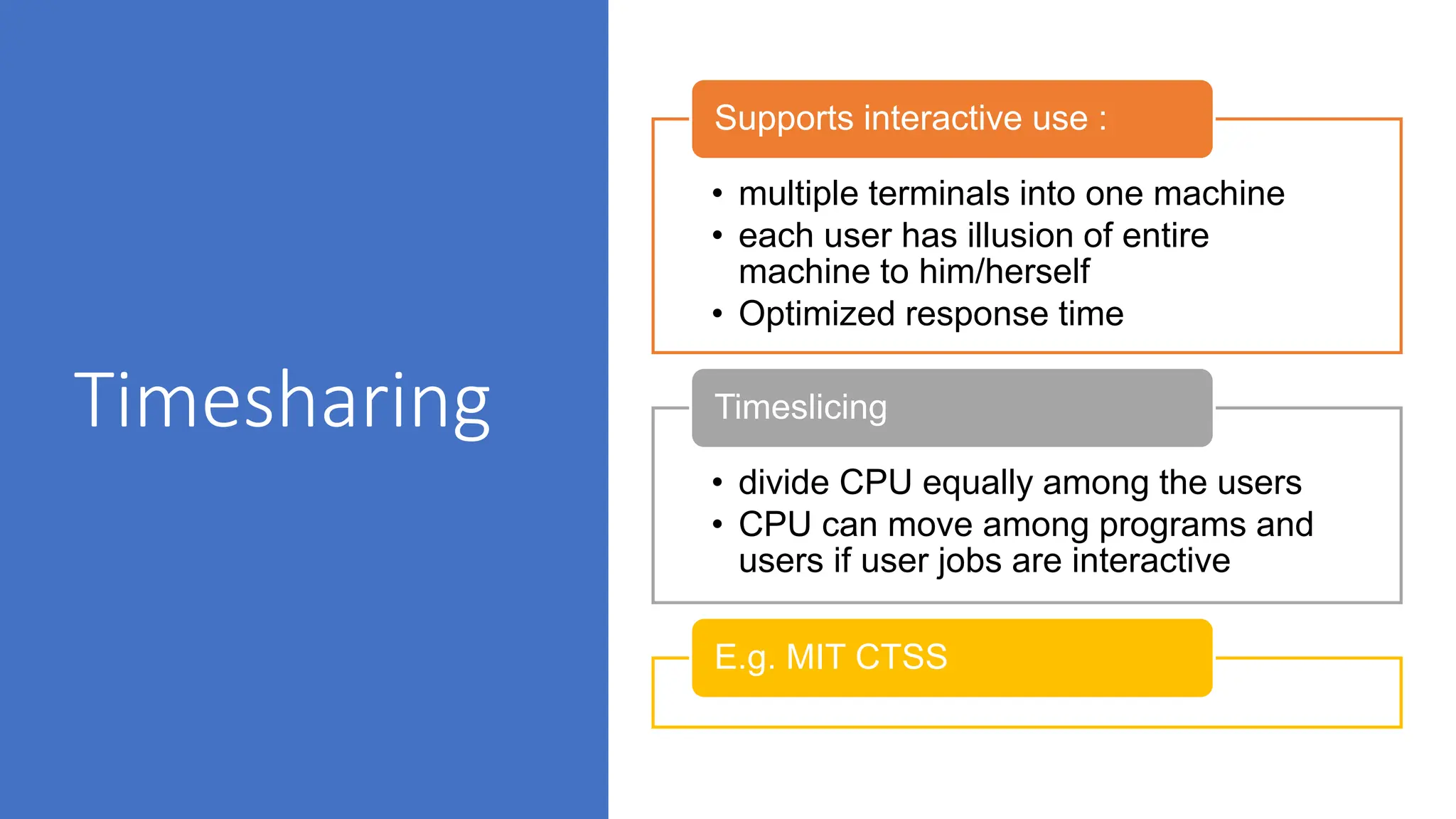 Time-Sharing.ppt divide CPU equally among the users | PPT