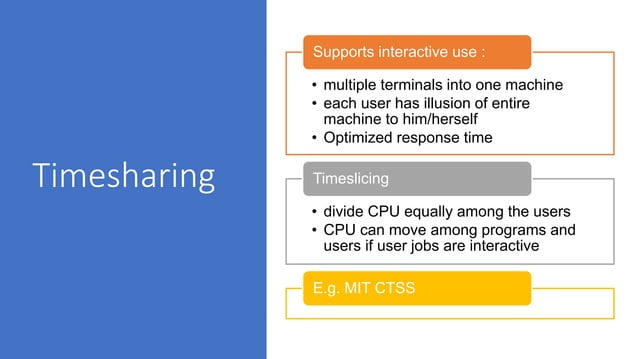 Time-Sharing.ppt divide CPU equally among the users | PPT
