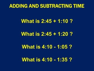 Time the calendar | PPTX