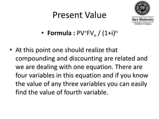 Time Value Of Money F F M | PPT