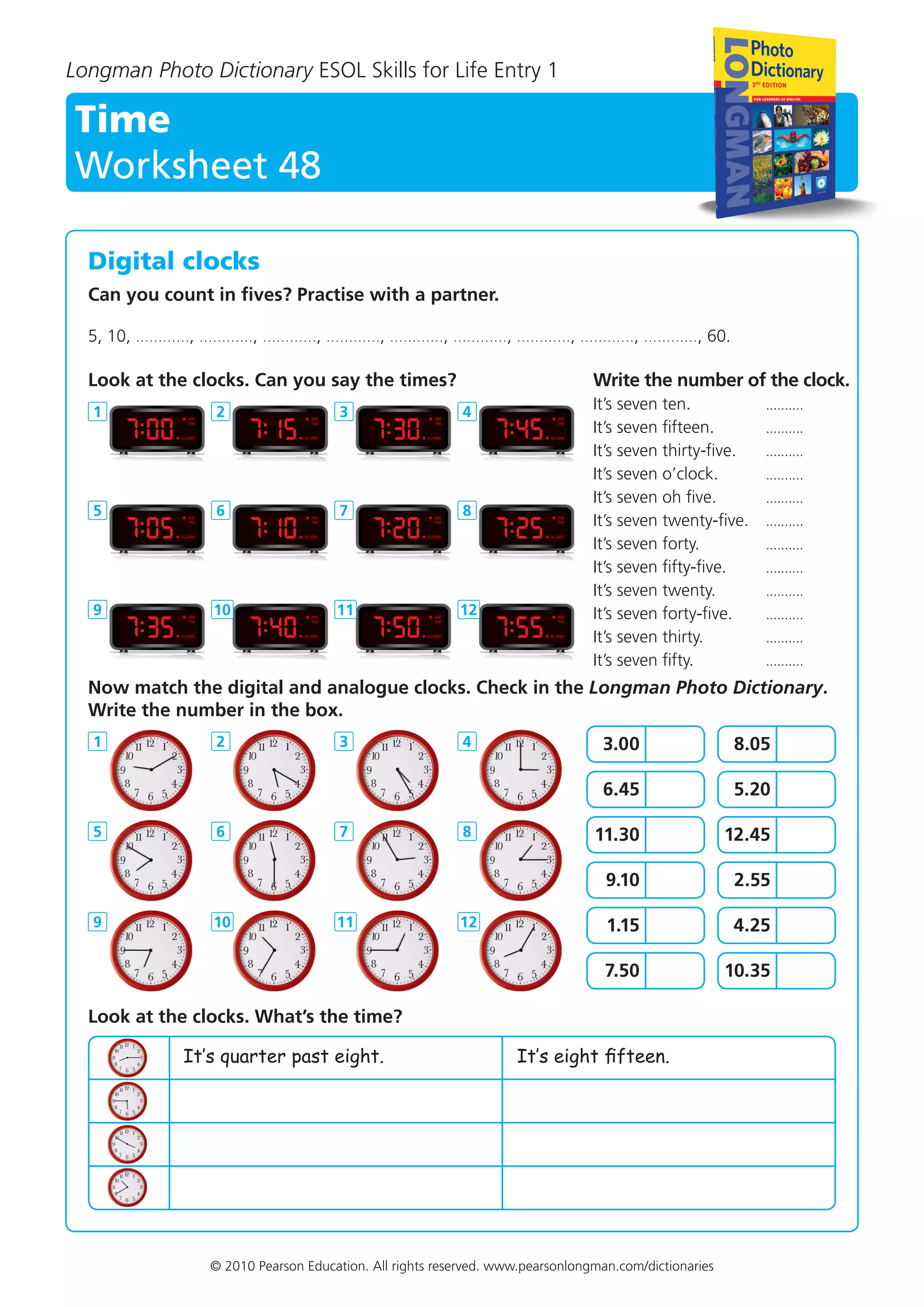 Time worksheet-45---longman (1) | PDF