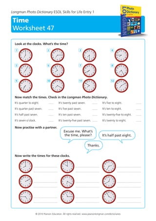 Time worksheet-45---longman (1) | PDF