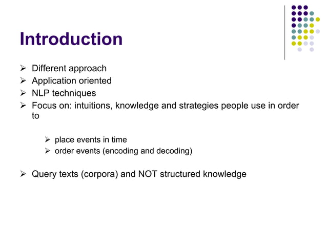 Temporal Relations with Signals: the case of Italian Temporal Prepositions | PPT
