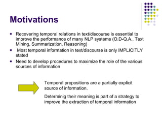 Temporal Relations with Signals: the case of Italian Temporal Prepositions | PPT