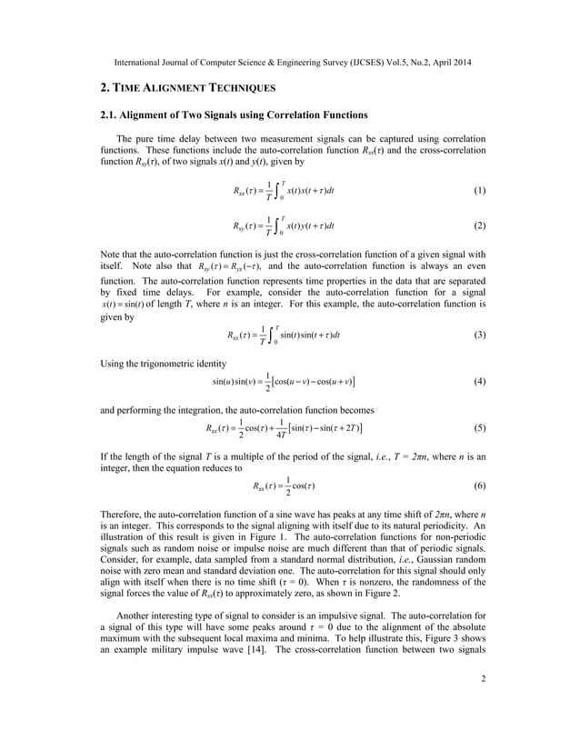 Time alignment techniques for experimental sensor data | PDF