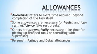 Time allowances | PPT