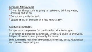 Time allowances | PPT