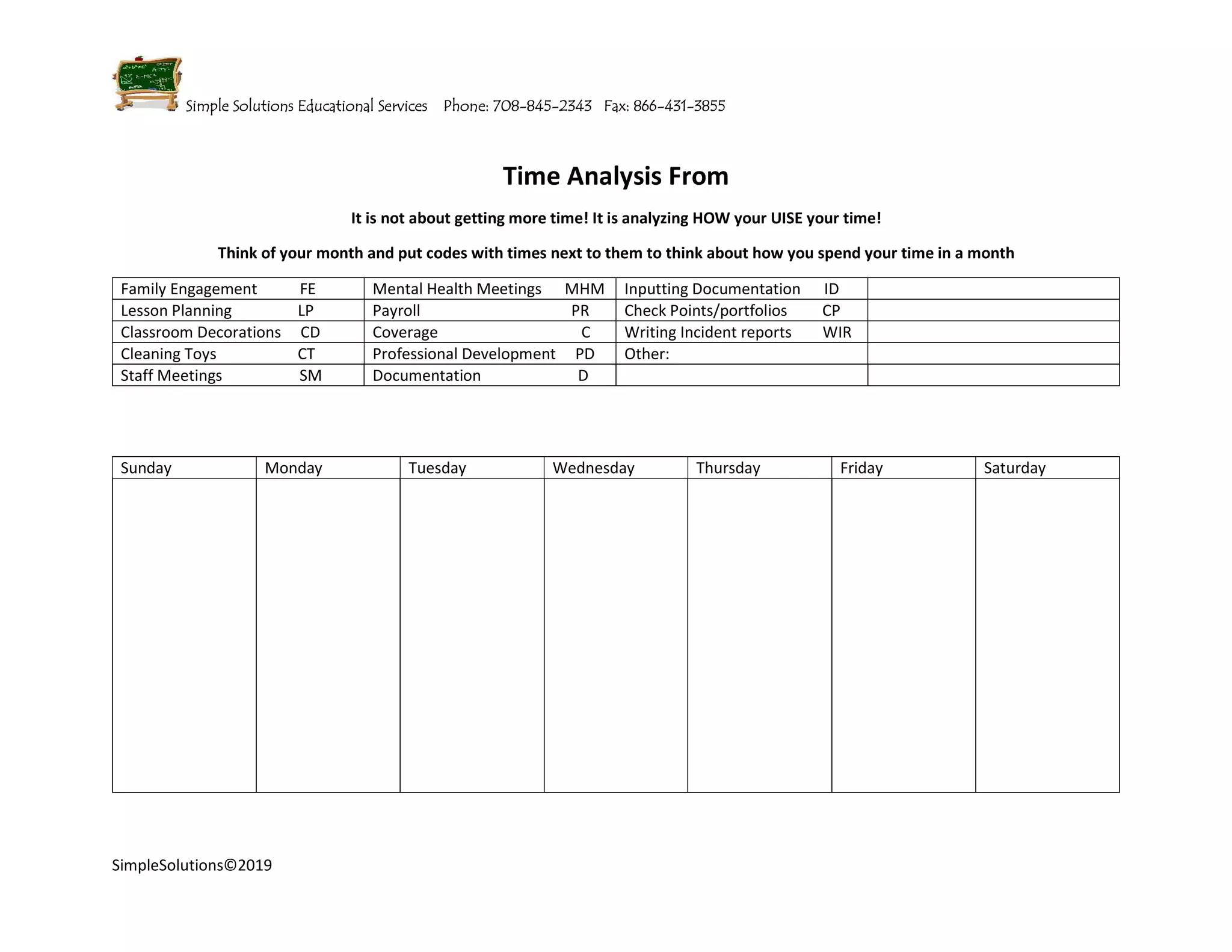 Time analysis form2019 | PDF
